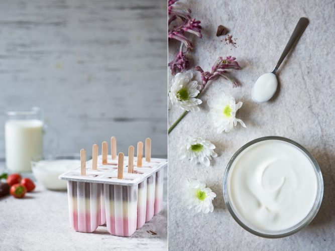 Schoko-Vanille-Erdbeer Eis am Stiel | Foodlovin'